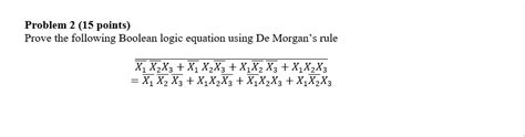 Solved Problem Points Prove The Following Boolean Chegg