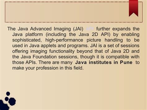 Introduction To Java Advanced Imaging Ppt