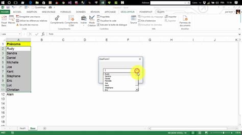 Excel Vba Alimenter Une Combobox Part1 Youtube