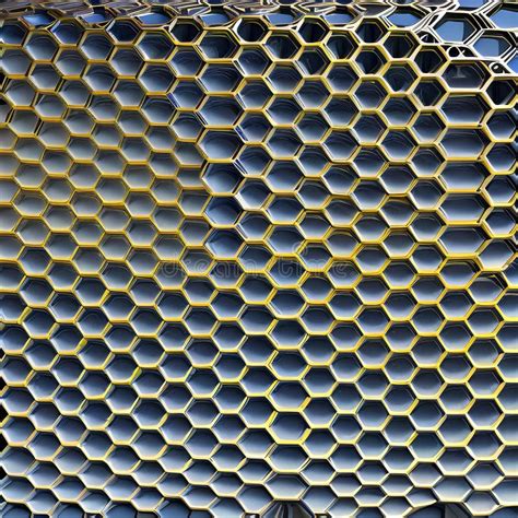 A Digital Interpretation Of A Honeycomb With Intricate Patterns And Textures Resembling The