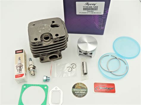 Hyway Titanikel Cylinder And Piston Caber Rings For Stihl 038 Magnum