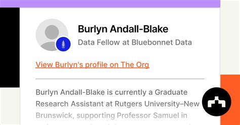 Burlyn Andall Blake Data Fellow At Bluebonnet Data The Org
