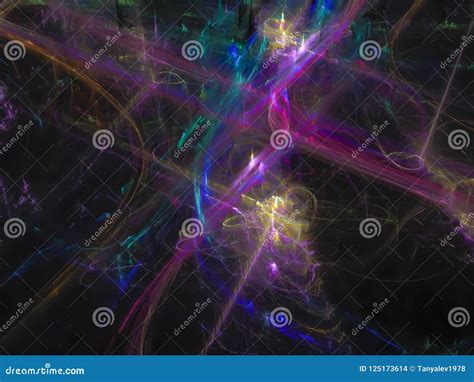 Abstract Fractal Magic Card Stylish Creative Rendering Vibrant Design