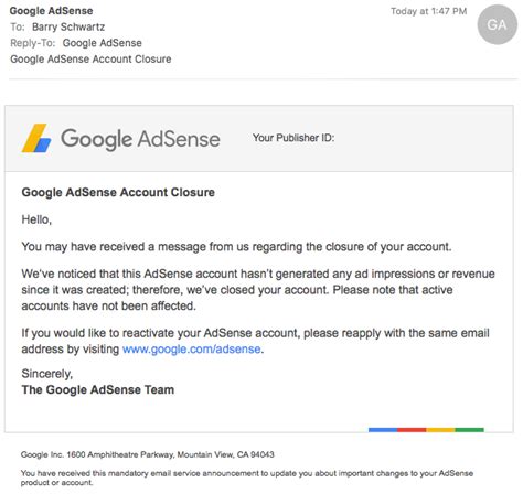 Google AdSense Cancels Massive Number Of Accounts