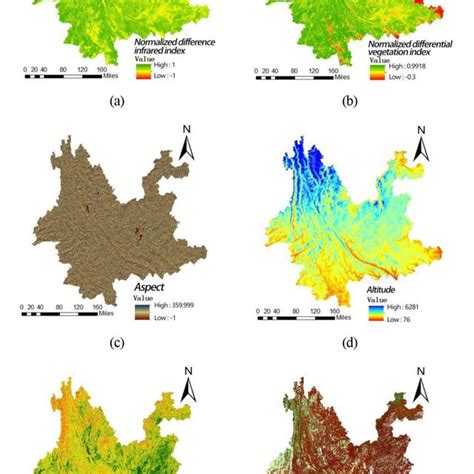 Sample Raster Maps Of Wildfire Factorsa Normalized Difference