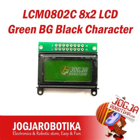 Jual Lcd Lcm 8x2 0802 Lcm0802c Green Bue Color Backlight Background