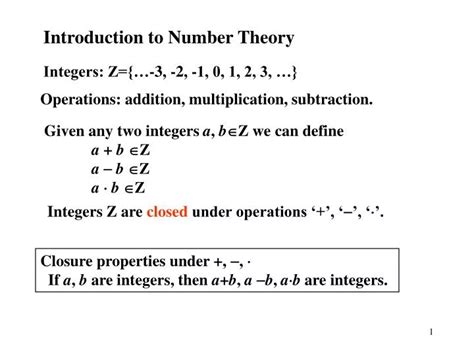 PPT Introduction To Number Theory PowerPoint Presentation Free Download ID