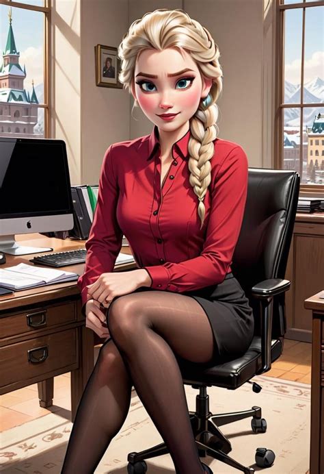 Elsa Dressed For The Office Rrule34disney
