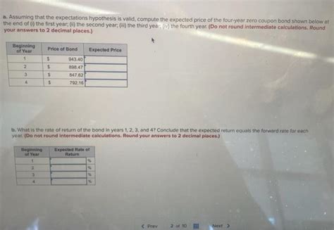 Solved A Assuming That The Expectations Hypothesis Is