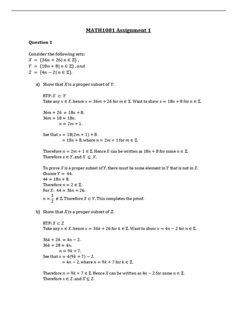 Math1081 Assignment 1 Pdf Pdf Element Mathematics Mathematical