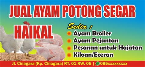 Download Contoh Spanduk Jual Ayam Potongcdr Karyaku