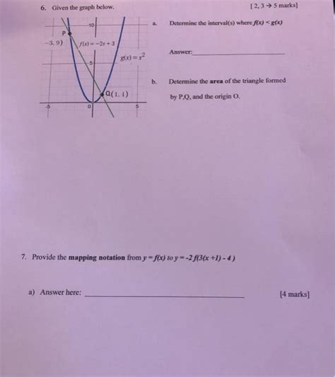 solved 6 given the graph below [2 3 5 marks] determine