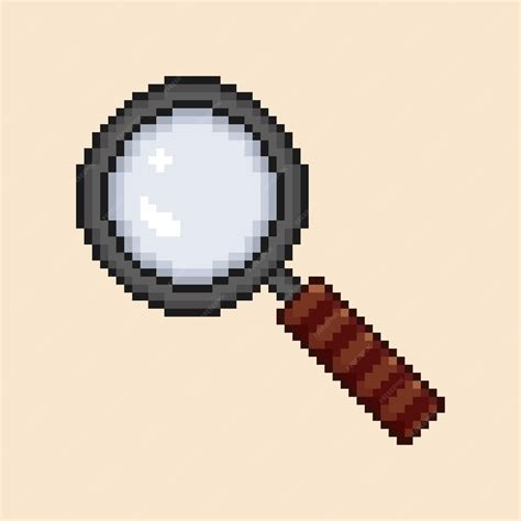 Premium Vector Magnifying Glass Pixel Art Style