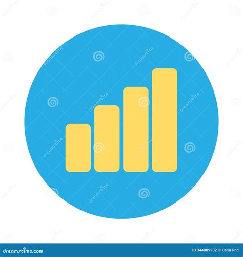 Signal Level Scale Round Sticker Level Indicator Stock Vector