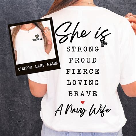 Navy Wife Shirt Navy Wife Sweatshirt Military Wife T Personalized