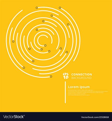 Abstract Network Connection Circles Lines And Vector Image