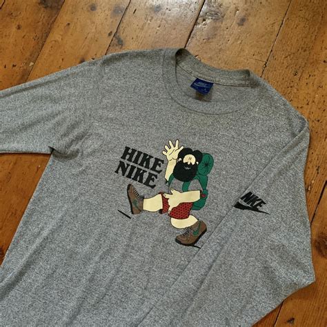 Nike 1980s Vintage Hike Nike Grey Longsleeve Grailed