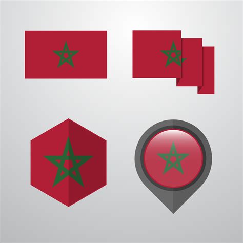morocco flag design set vector 14050096 vector art at vecteezy