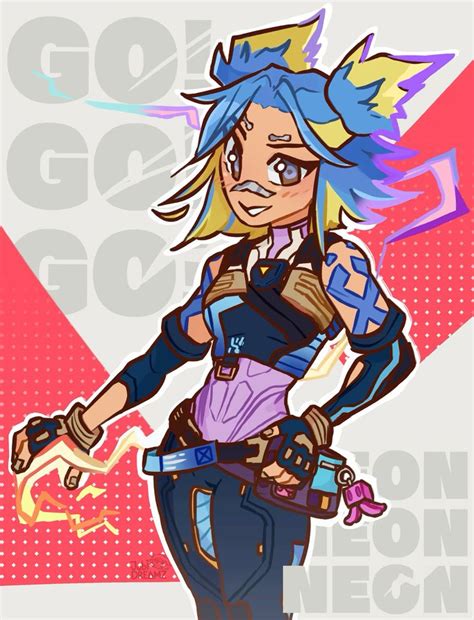 Fan Art Of Neon Valorant Fanart Art Neonvalorant Chibi Fan Art