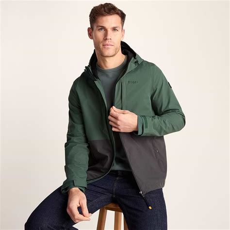Ellon Mens Waterproof Jacket Deep Slatelight Forest Tog24