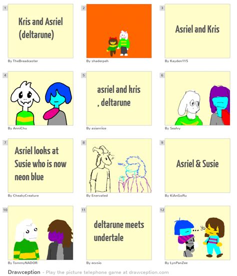 Kris And Asriel Deltarune Drawception