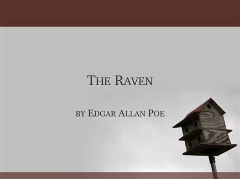 The Raven Edgar Allan Poe Ppt