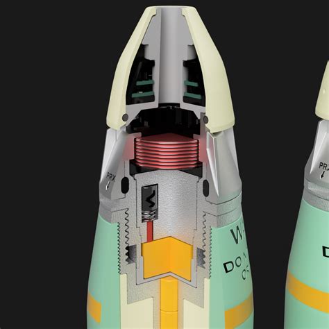 🇺🇸 Usa 60 Mm M722a1 Wp Mortar Projectile W M734 Proxvt Fuze Full