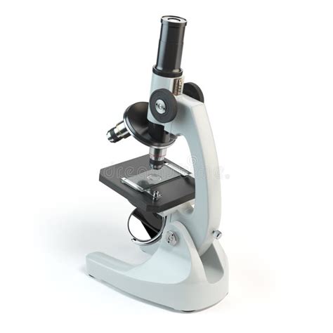 Microscope Isolated On White Background Stock Illustration
