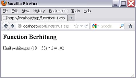 Menuliskan Function Pada Asp Niguru Indonesia