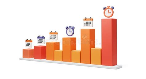 3d Bar Chart In Ascending Order Features Six Bars In Shades Of Orange