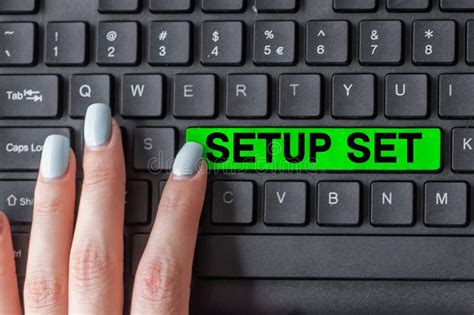 Hand Writing Sign Setup Set Concept Meaning The Manner Position Or Direction In Which