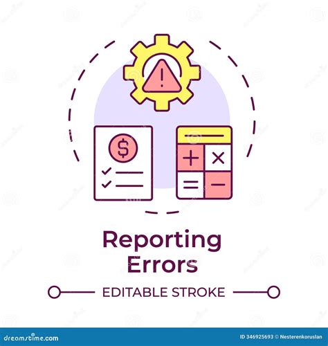 Reporting Errors Blue Gradient Concept Icon Vector Illustration 347104812