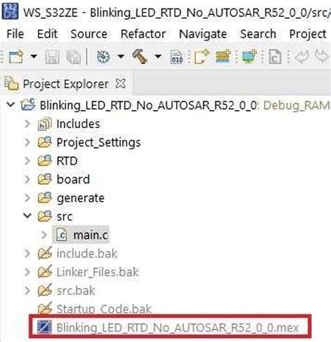Howto Create A Blinking Led Application Project For S32z27x Using S32 Rtd No Autosar Nxp