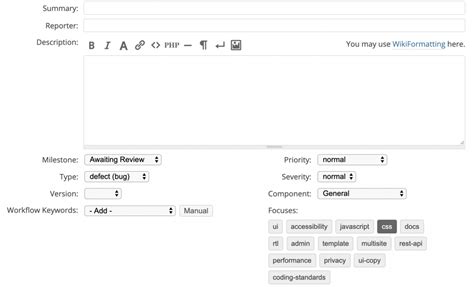New CSS Focus In Core Make WordPress Core
