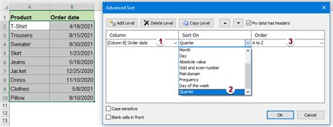 Excel Sort Sort Data By Text Date Number Or Color
