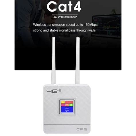 Wireless CPE G Wifi Router Portable Gateway FDD TDD LTE WCDMA GSM External Antennas SIM Card