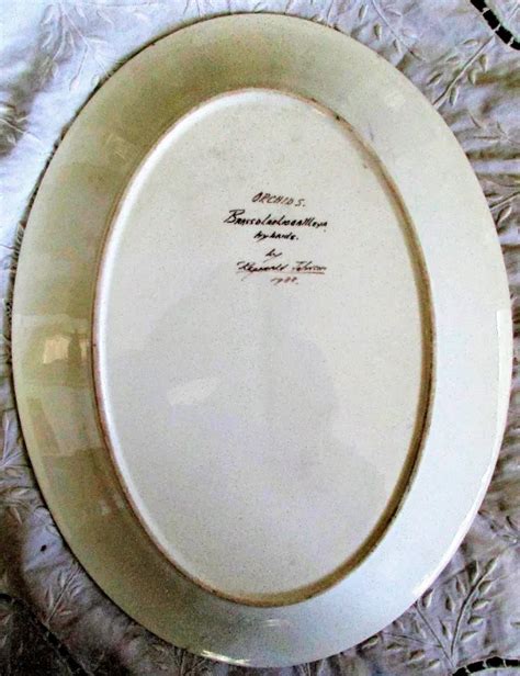 Porcelain Cabinet Dish ~ Orchids ~ Brassolaeliocattleya Hybrids
