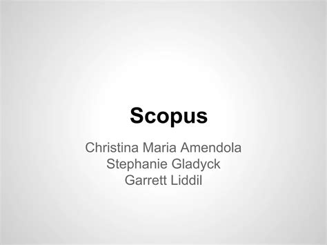 Scopus Overview Ppt