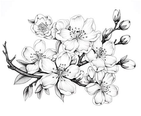 7 000 Cherry Blossom Pencil Drawing Pictures