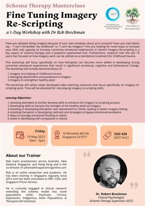 [location update] 2023 schema therapy masterclass fine tuning imagery re scripting [conducted