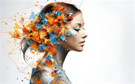 Premium Ai Image Abstract Human Head Inforgraphic Illustration