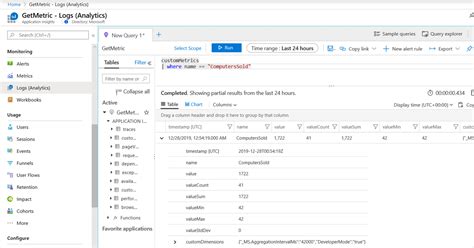Get Metric In Azure Monitor Application Insights Azure Monitor