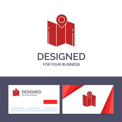 Creative Business Card And Logo Template Map Direction Location Navigation Pointer Vector