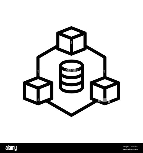 Big Data Icon Logo Sign Vector Outline In Black And White Color Stock Vector Image And Art Alamy