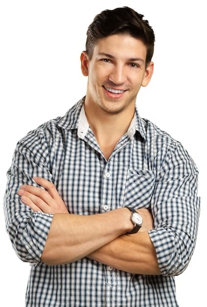 Hombre Aislado En Blanco Foto Premium