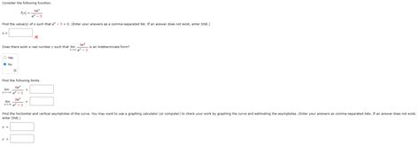 Solved Consider The Following Function F X Ex−58ex Find