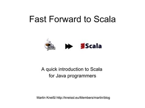 Fast Forward To Scala Ppt Programming Languages Computing