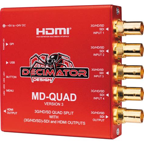 Decimator Md Quad Quad Split Sdi To Hdmi Sdi Multiviewer Md Quad Avshopca Canadas Pro
