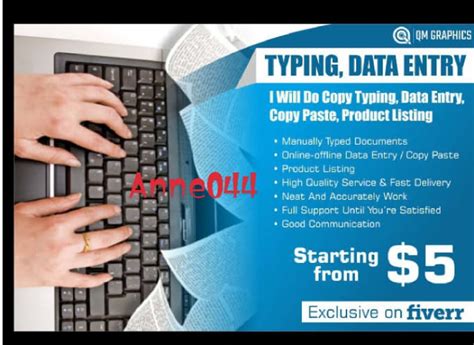 Do Your Data Entry Typing Copy Paste Collection Jobs By Anne044 Fiverr