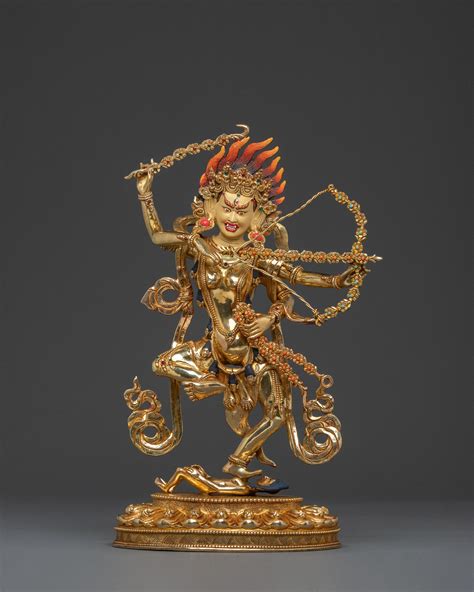 Kurukulla Statue 24k Gold Glided Buddhist Dakini